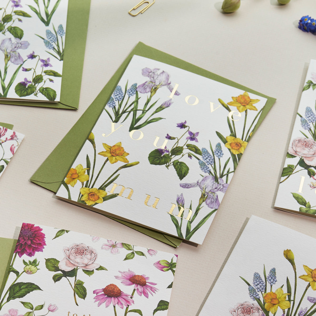 Bountiful Blooms - Love you Mum - Card – Catherine Lewis Design