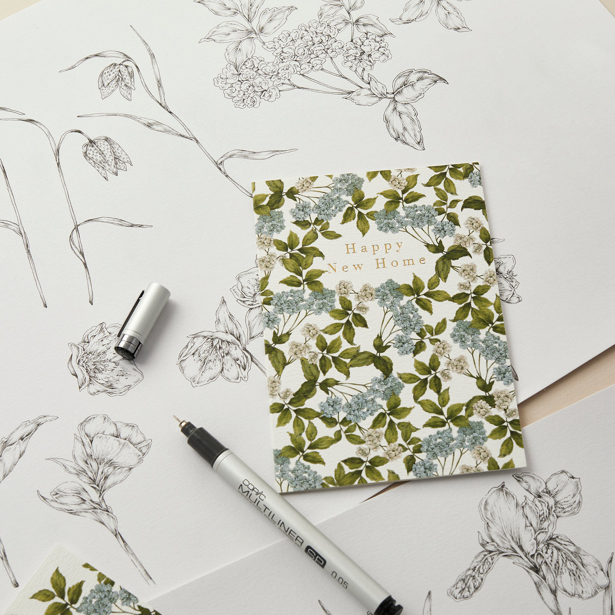 Cottage Garden - Happy New Home - Card – Catherine Lewis Design